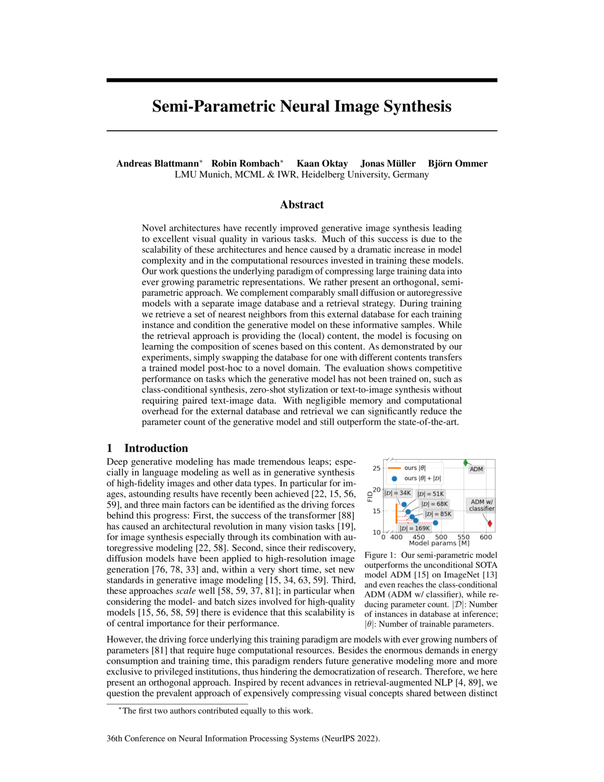 Semi-Parametric Neural Image Synthesis - Computer Vision & Learning Group